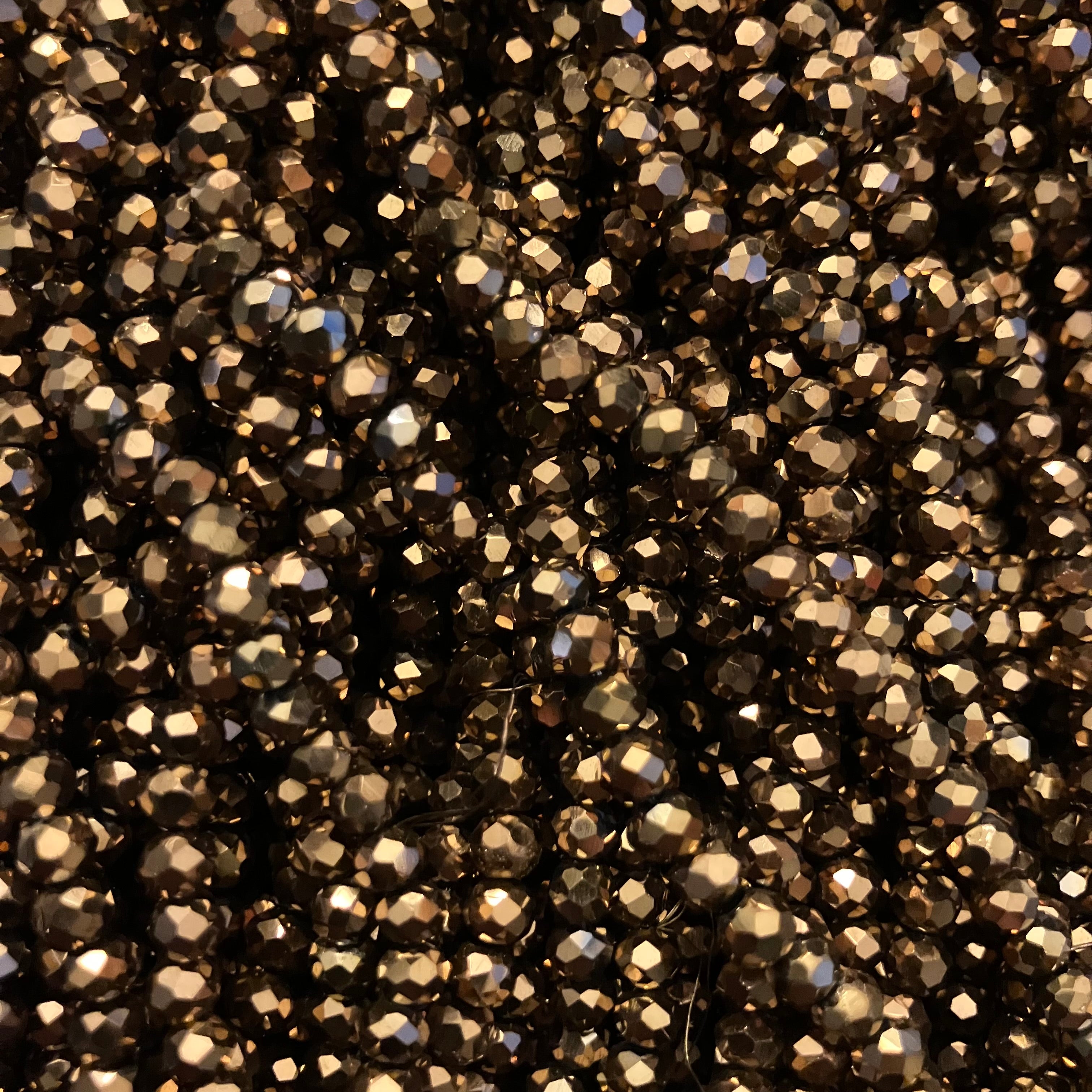 4mm Metallic Bronze Crystal Beads (1 Strand, ~125 Beads) – Good ...