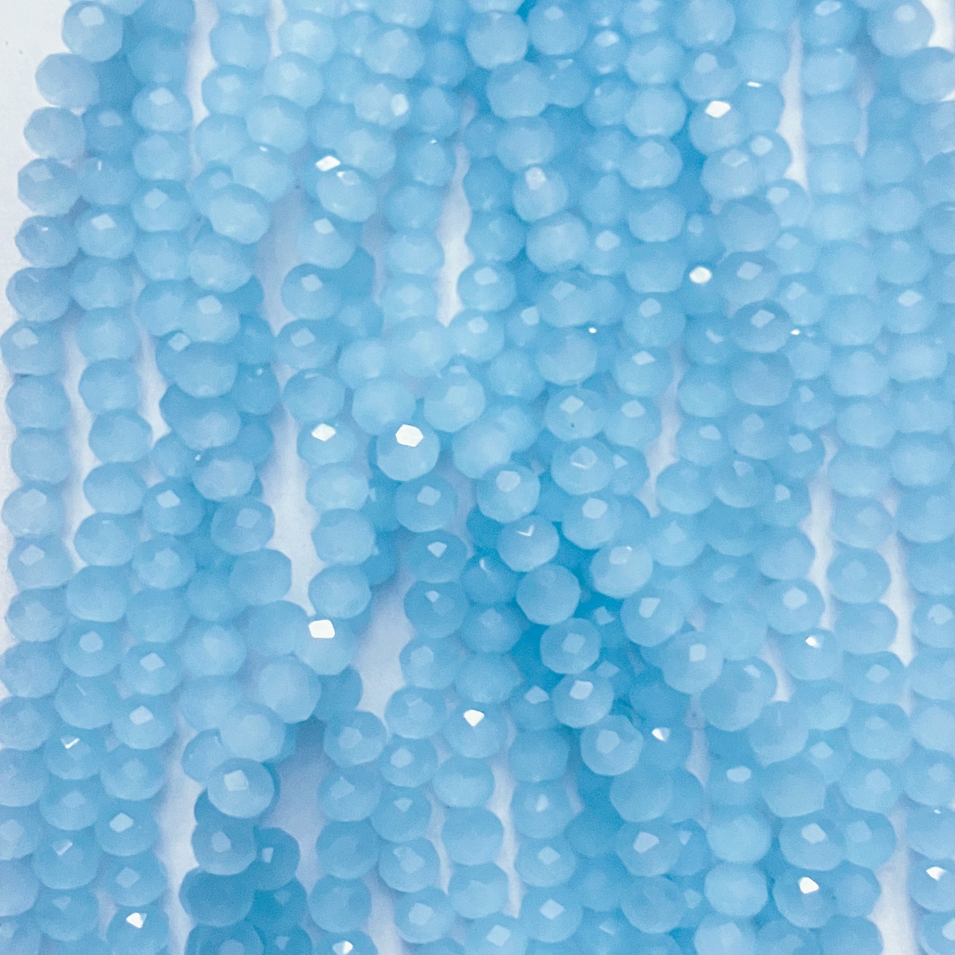 4mm Frosted Blue Crystal Beads (1 Strand, ~125 Beads) – Good Medicine ...